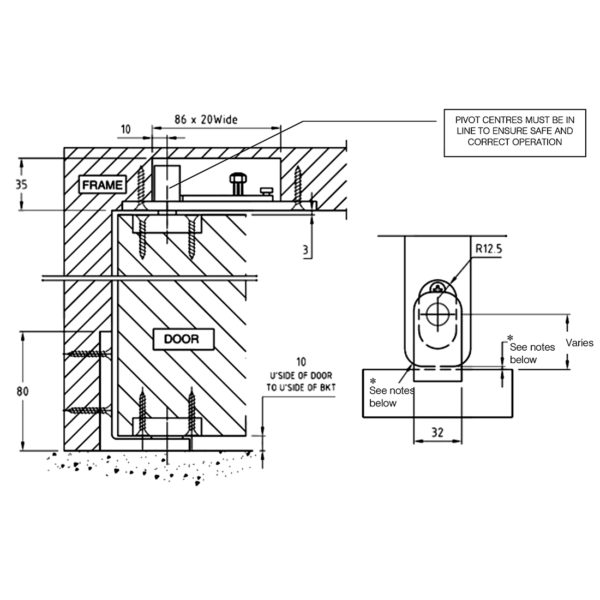 Pivot Set for Doors | Architectural Ironmongery | Ahmarra