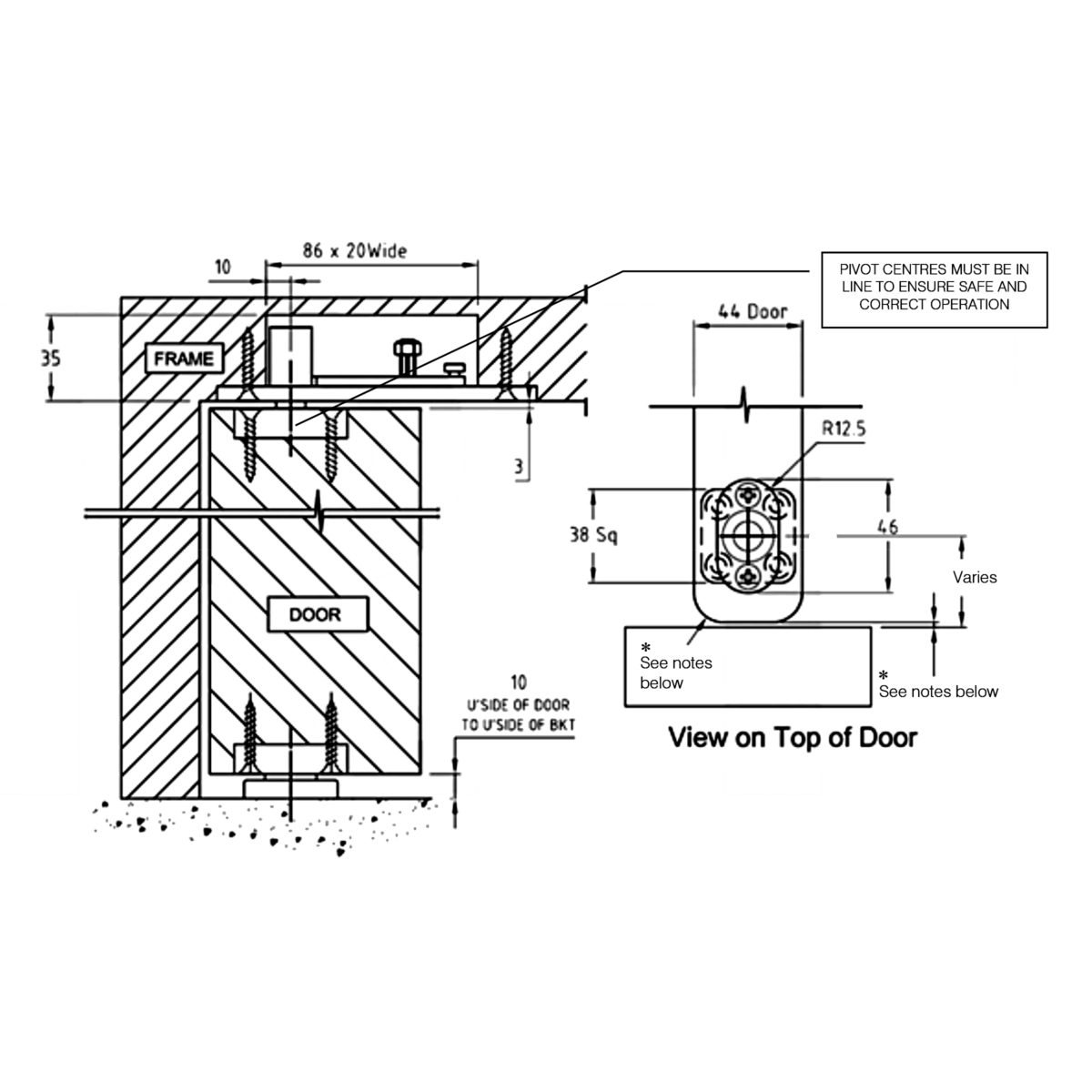 Pivot Set for Doors | Architectural Ironmongery | Ahmarra